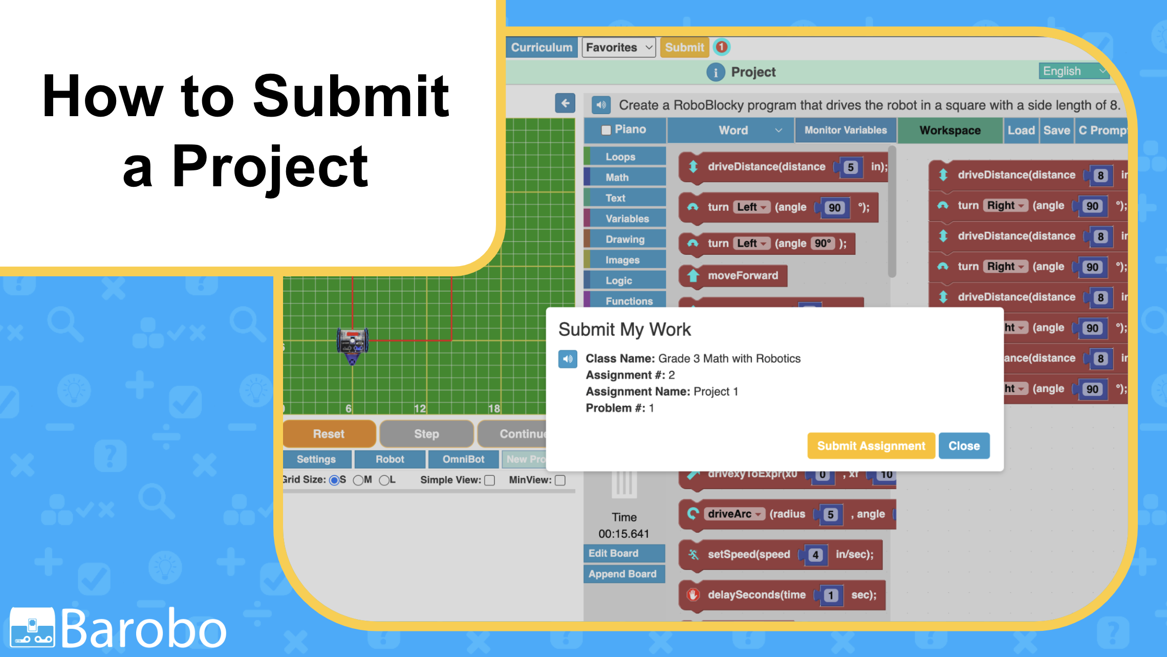 Grade 8 Computer Science with Robotics